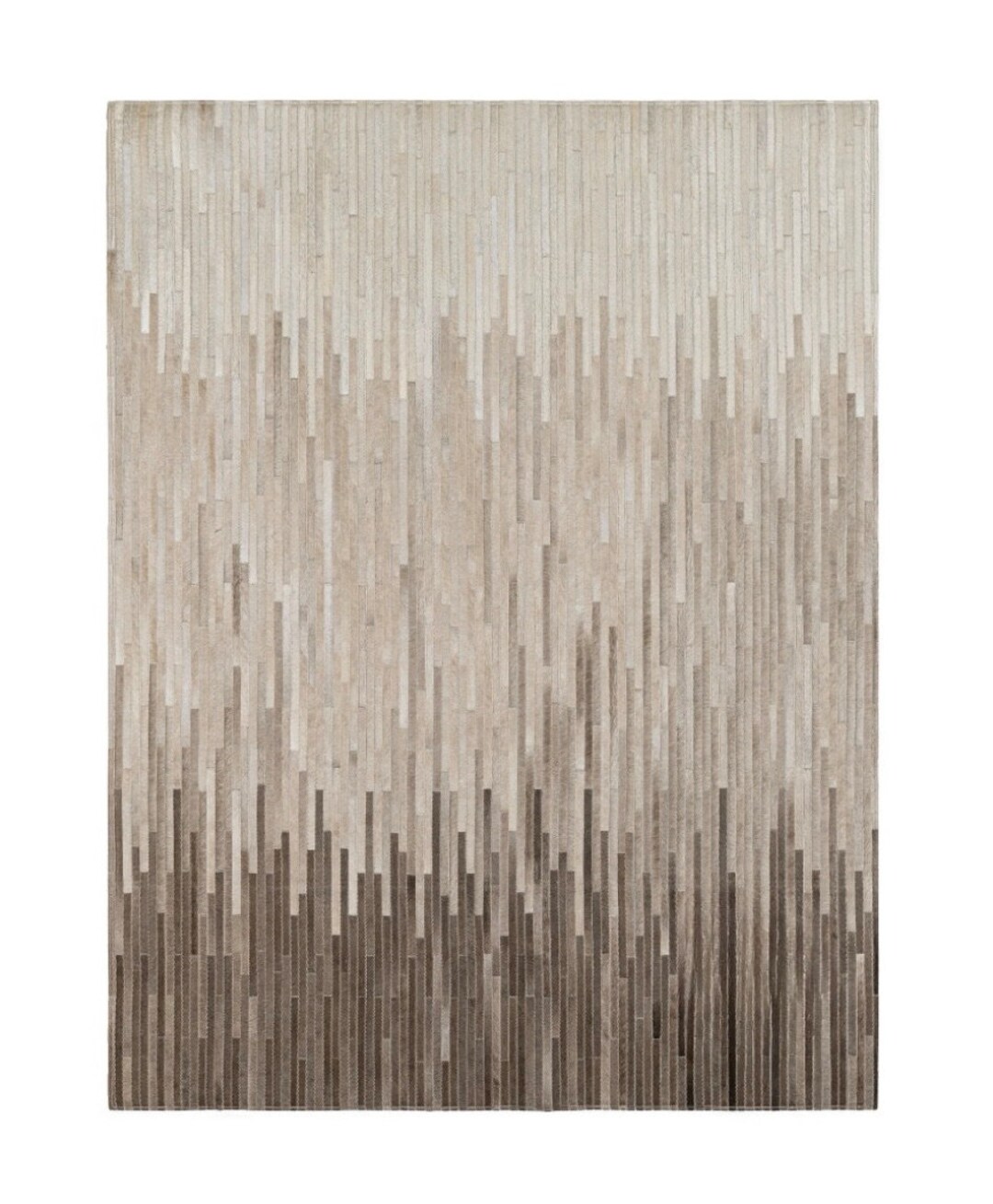 Striped Cowhide Patchwork Rug Ombre Patchwork Cowhide Rug Beige Grey ...