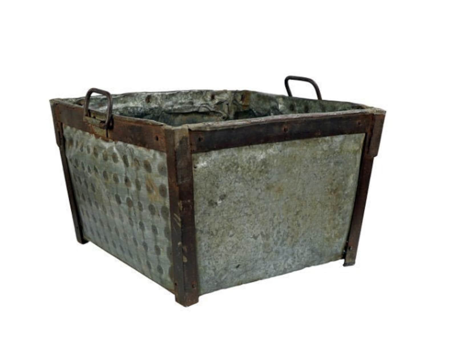 Galvanized Metal Storage Box Galvanized Firewood Holder - Etsy