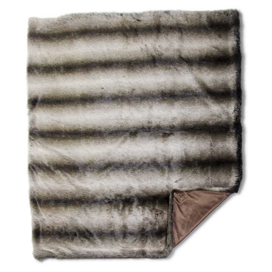 Grey Faux Fur Throw Blanket Gray Faux Fur Feathers Throw | Etsy