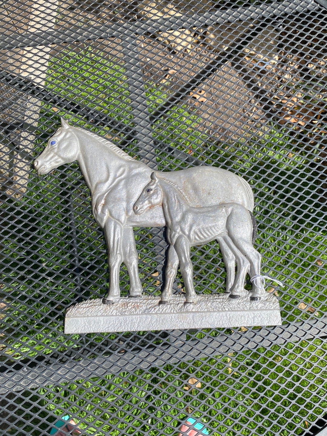 Silver Metal Horse and Pony Mailbox Gate Topper - Etsy