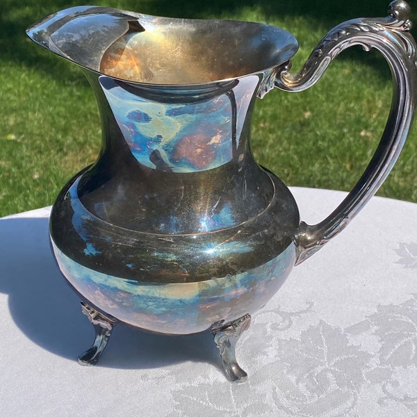 Silver Plate Pitcher - Etsy