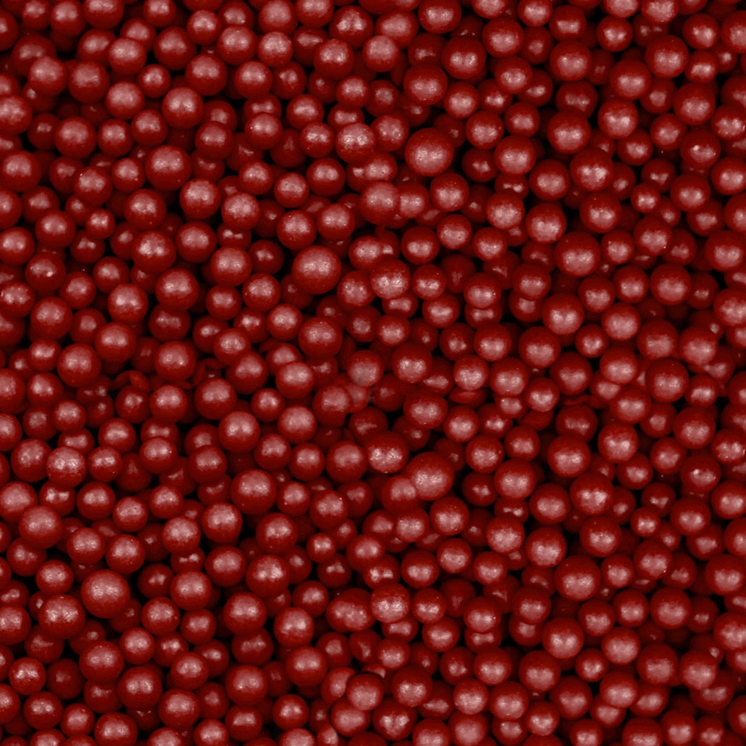 Red Edible 4mm Beads Sprinkles (1/2 Cup and 1lb Sizes) Candy Decor for ...