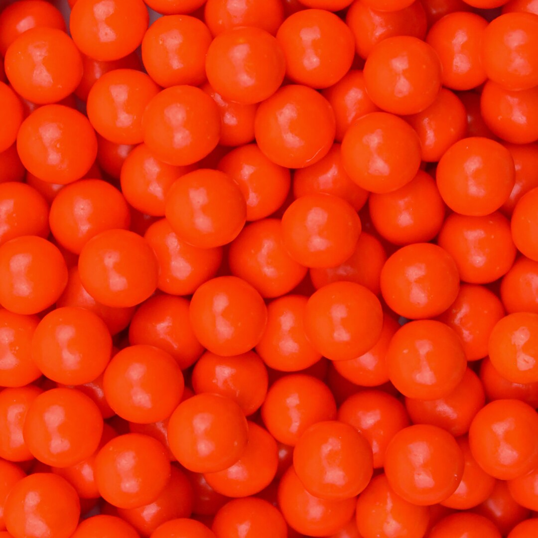 Orange Edible 8mm Beads Sprinkles (1/2 Cup and 1lb Sizes) Candy Decor ...