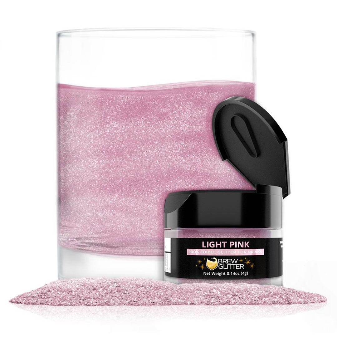 Light Pink Brew Glitter Jars (4g and 25g Sizes) Edible Drink Glitter ...