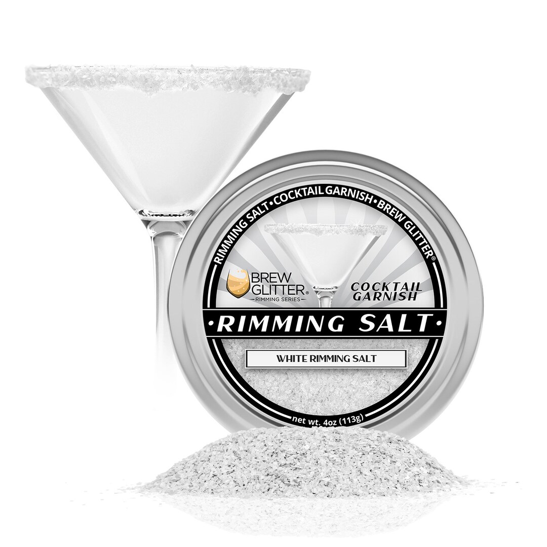 Plain White Drink Rimming Salt (4oz & 1lb Bulk Sizes) Edible Glitter ...