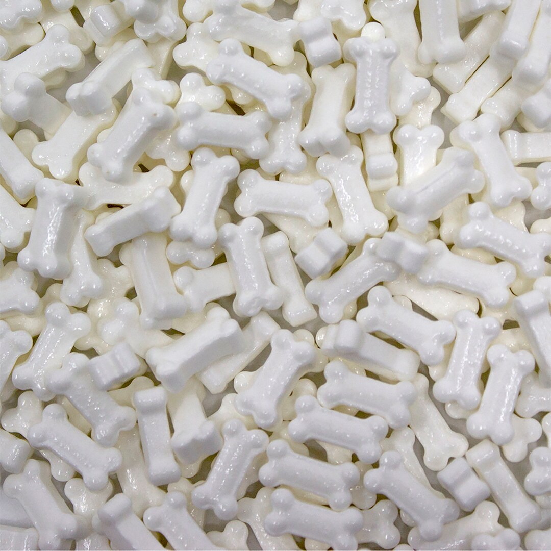 White Bone Shaped Sprinkles (1/2 Cup and 1lb Sizes) Candy Decor for ...