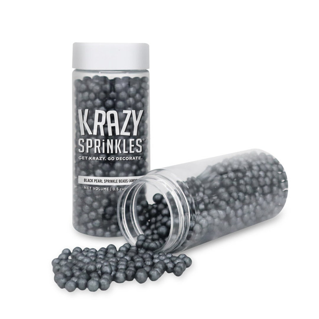 Black Pearl 4mm Bead Sprinkles Candy Sprinkles Ice Cream - Etsy