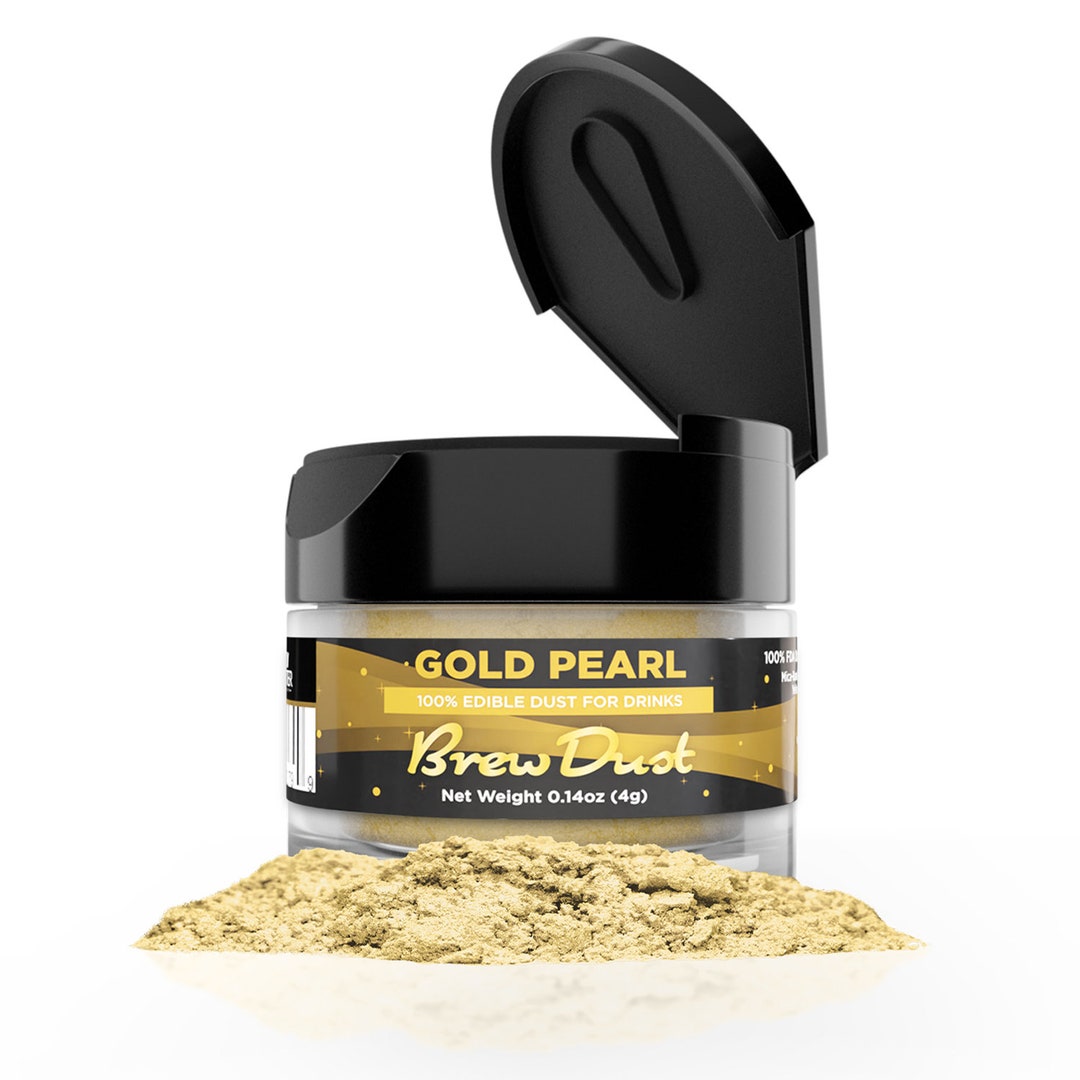 Gold Pearl Brew Dust Jars (4g and 25g Sizes) Edible Drink Dust for Beer ...