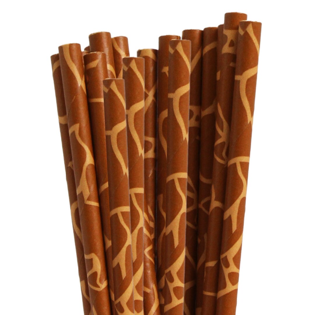 Giraffe Print Cake Pop Party Straws - Etsy