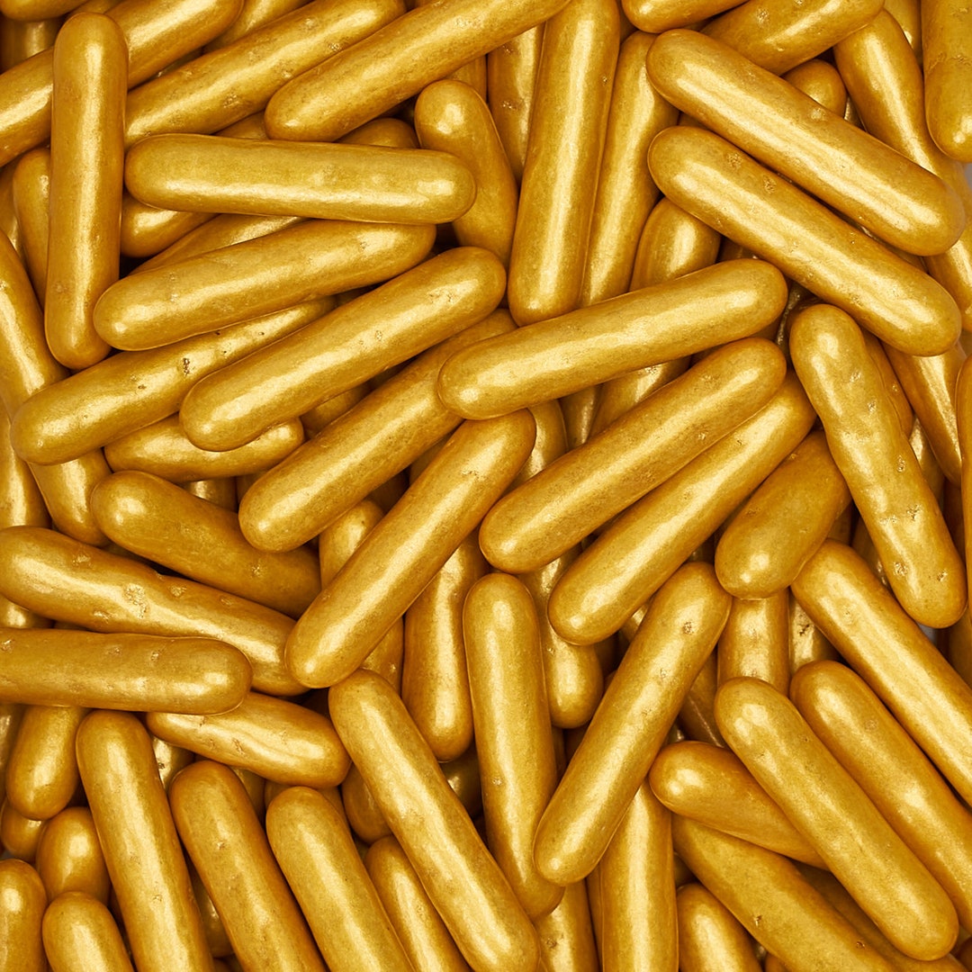Metallic Gold Rods (1/2 Cup and 1lb Sizes) Sprinkles for Cake ...