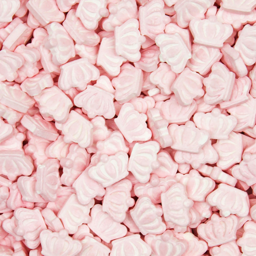 Pink Princess Crown Shaped Sprinkles (1/2 Cup and 1lb Sizes) Candy ...