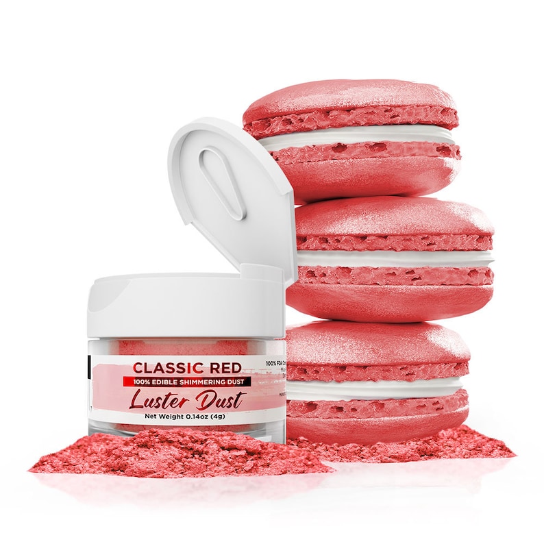 Christmas Red Luster Dust and Paint Jars (4g & 25g Sizes) Edible ...