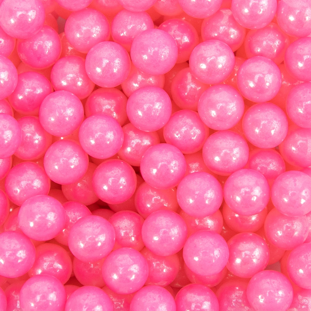 Pink Pearl Edible 8mm Beads Sprinkles (1/2 Cup and 1lb Sizes) Candy ...
