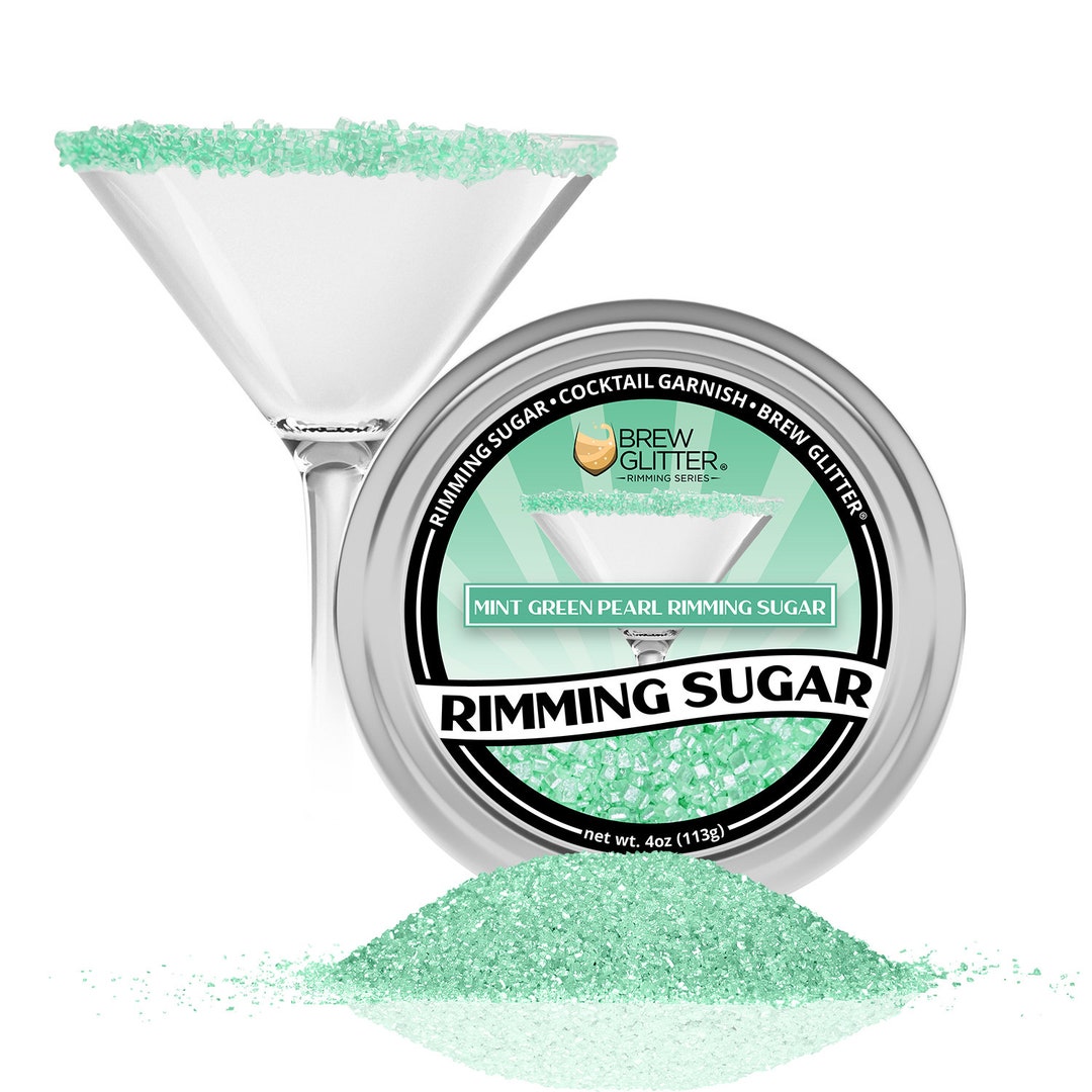 Mint Green Drink Rimming Sugar (4oz & 1lb Bulk Sizes) | Sugar for ...