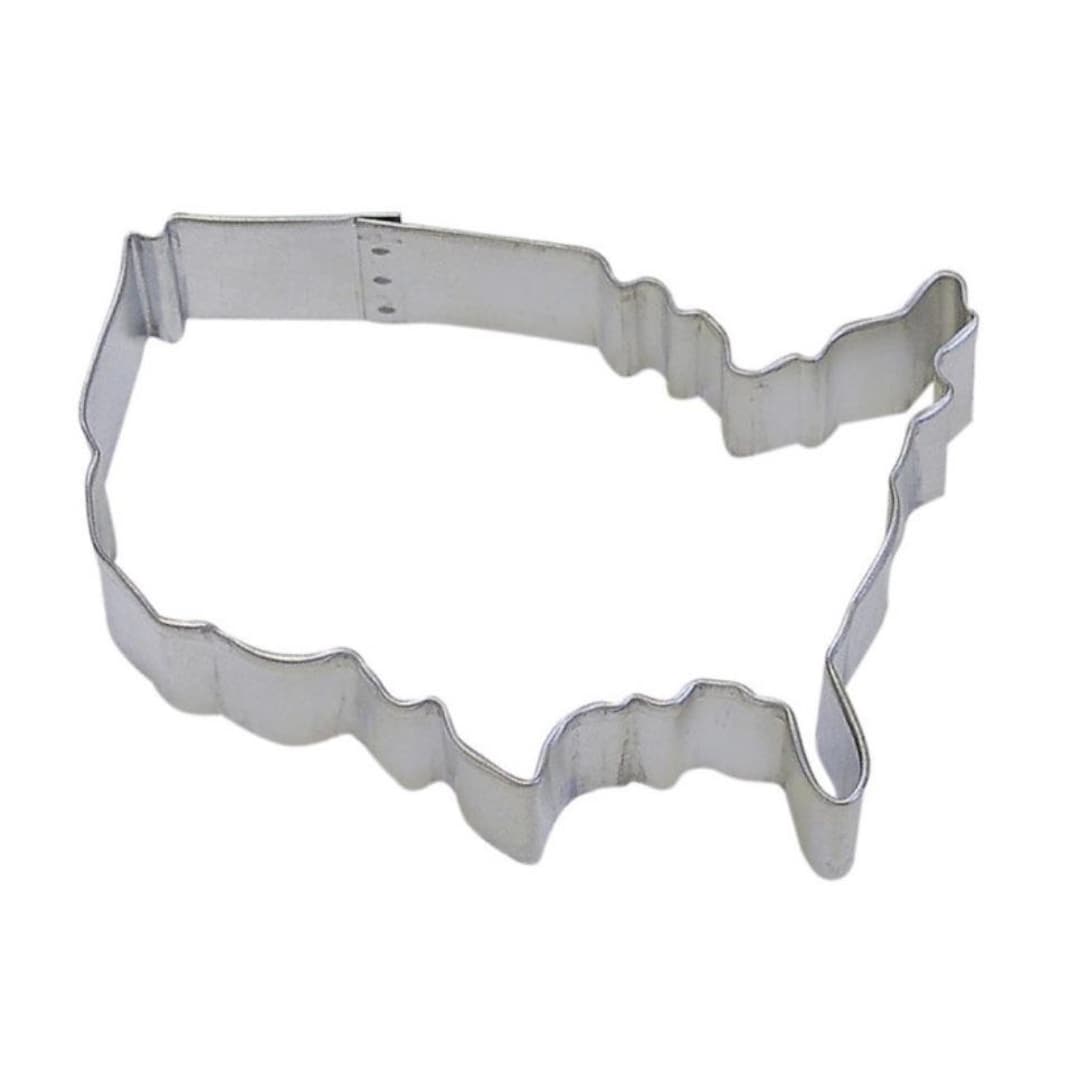 4" USA Map Stainless Steel Cookie Cutter | for Fondant, Cookie Dough ...