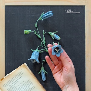 Bluebell • PDF Crochet Pattern • Stem of Crochet Bellflowers, DIY ...