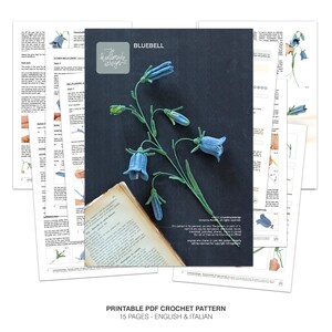 Bluebell • PDF Crochet Pattern • Stem of Crochet Bellflowers, DIY ...