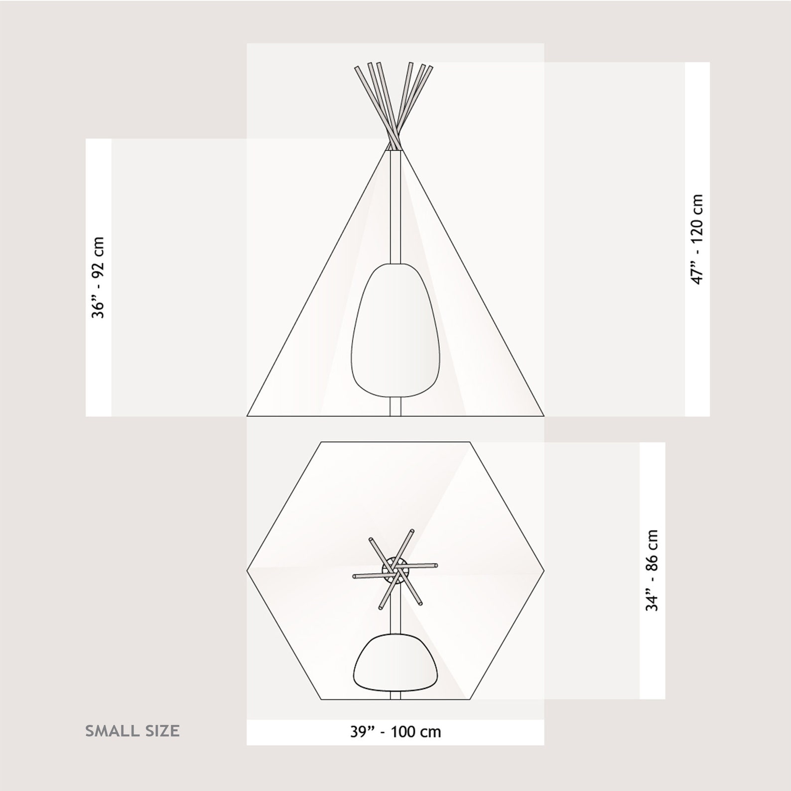 Teepee Digital Pattern, SMALL Size - Indian Play Tent - PDF File - Etsy