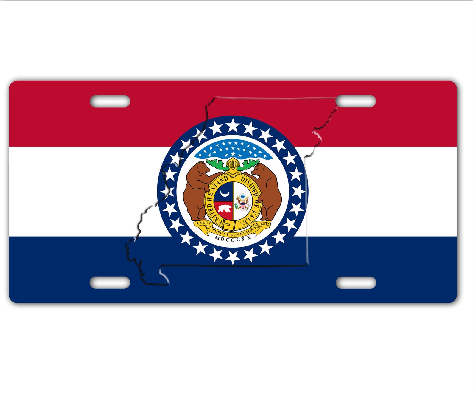 State Flag License Plate, Standard Size Novelty License Plate With or ...