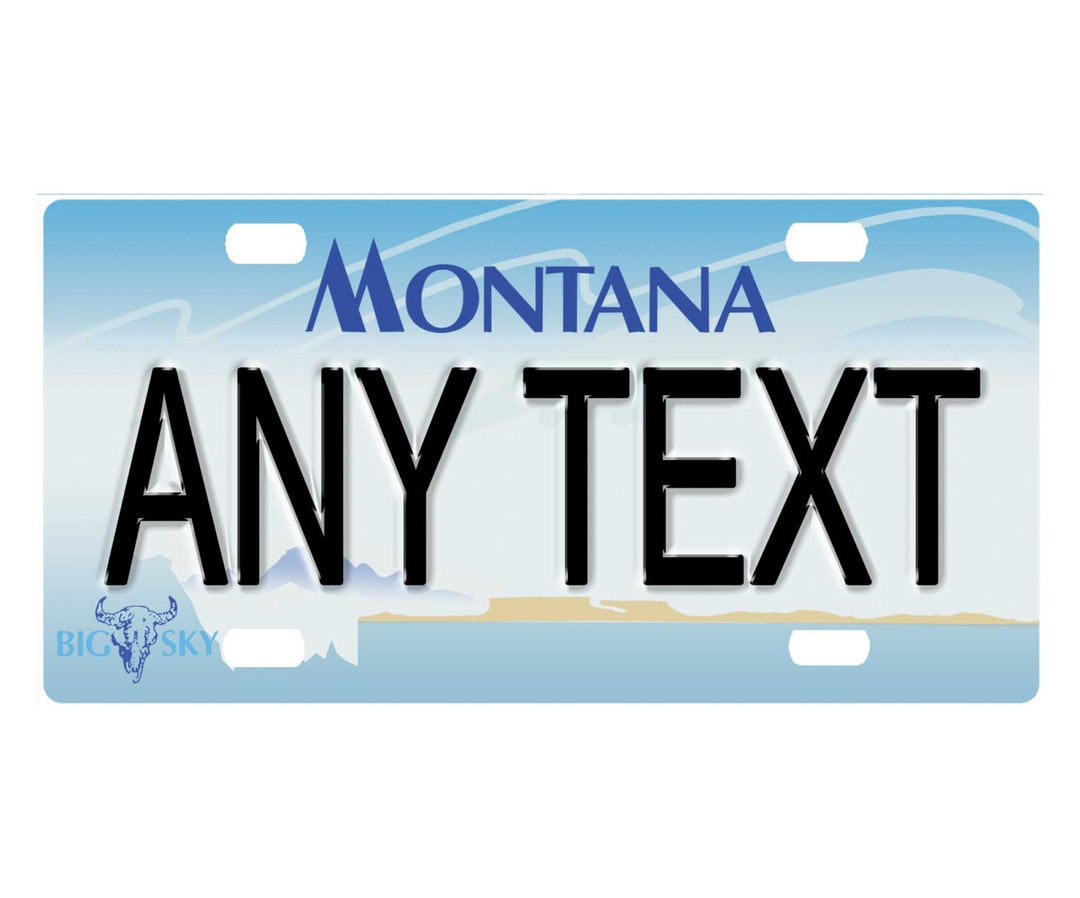 Personalized State License Plate - Montana 2001 Novelty Plate-printed ...