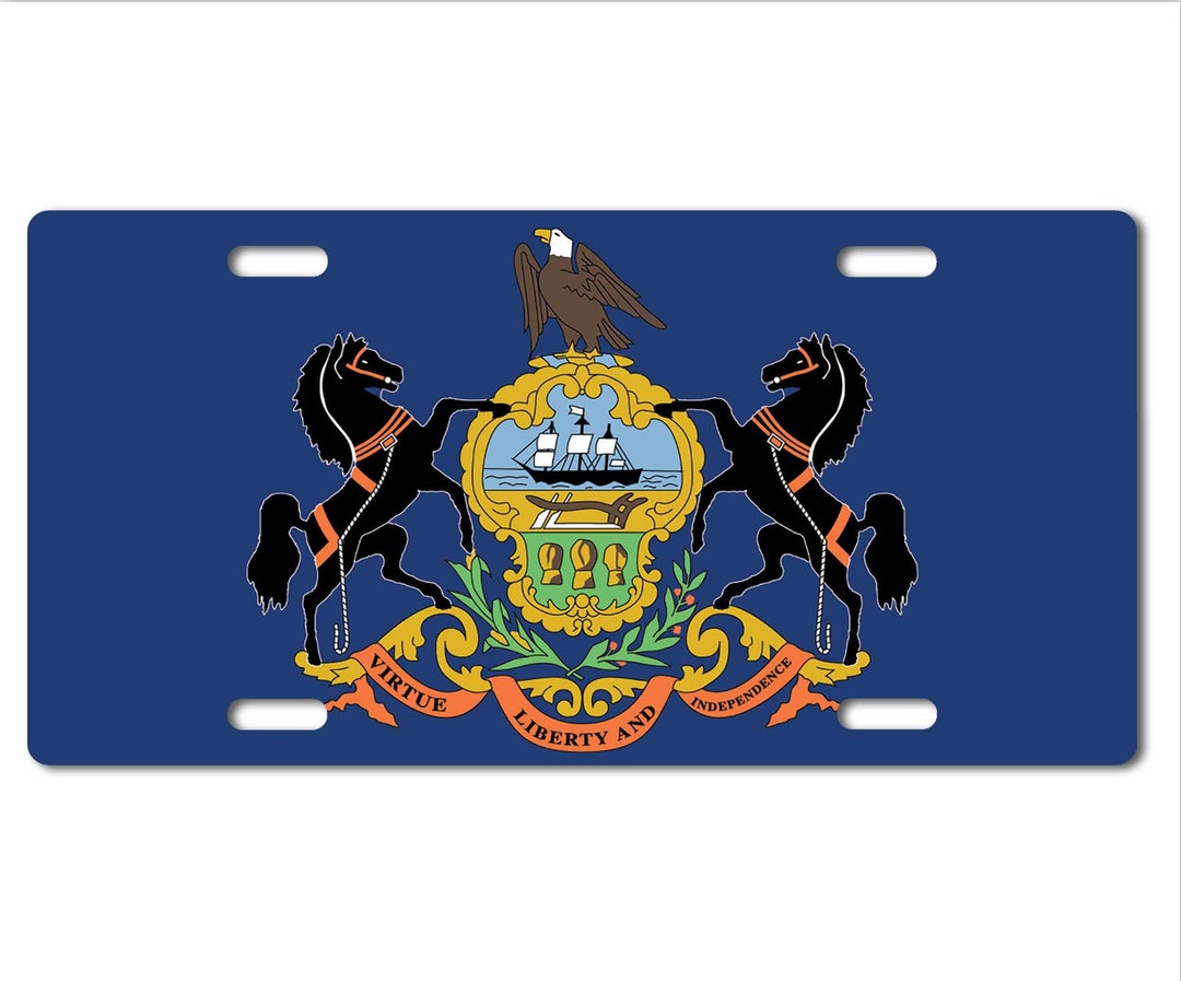 State Flag License Plate, Standard Size Novelty License Plate With or ...