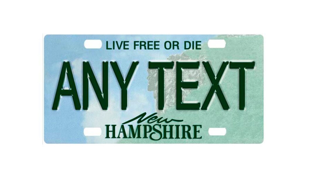 Personalized State License Plate - New Hampshire - Novelty Plate ...