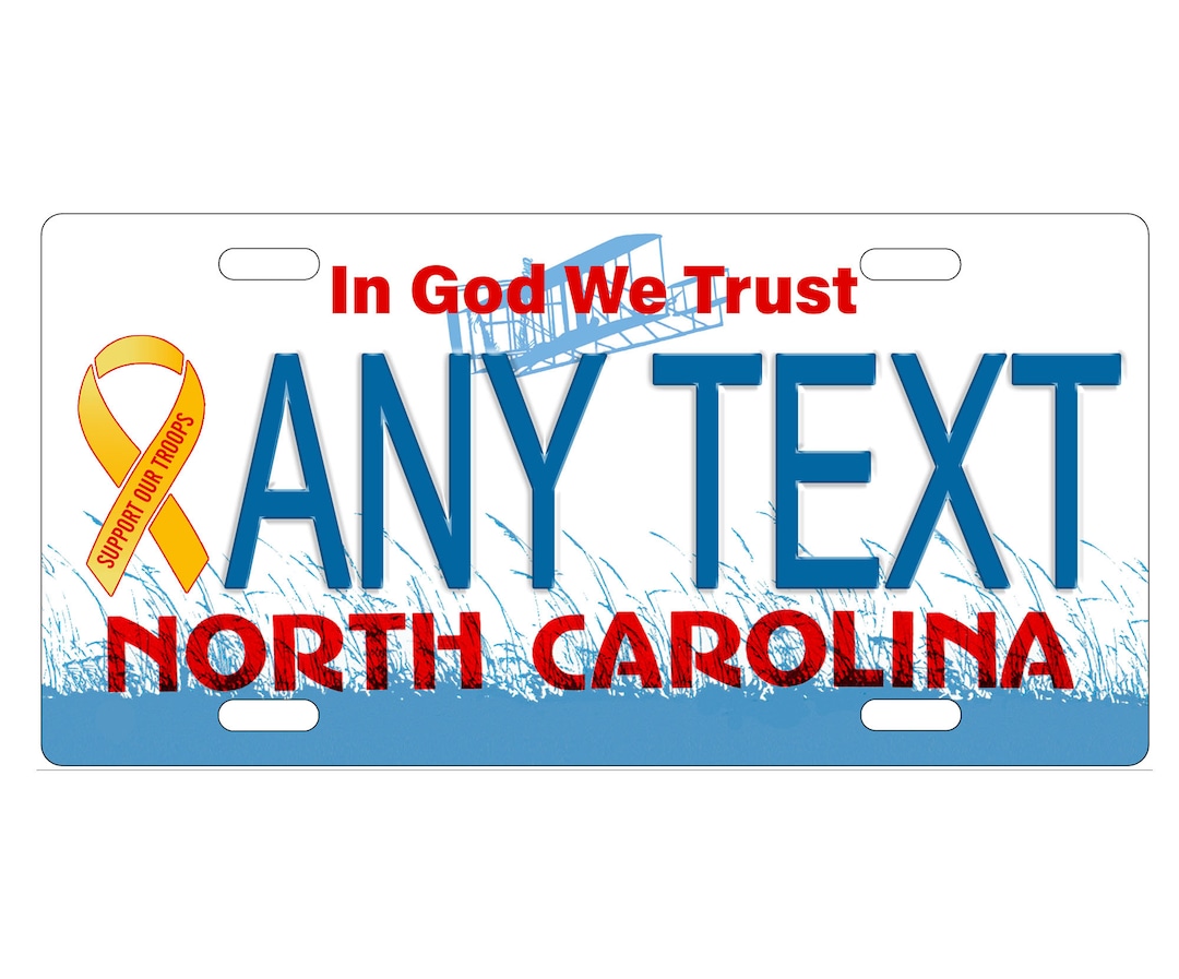 Personalized State License Plate - North Carolina - in God We Trust ...
