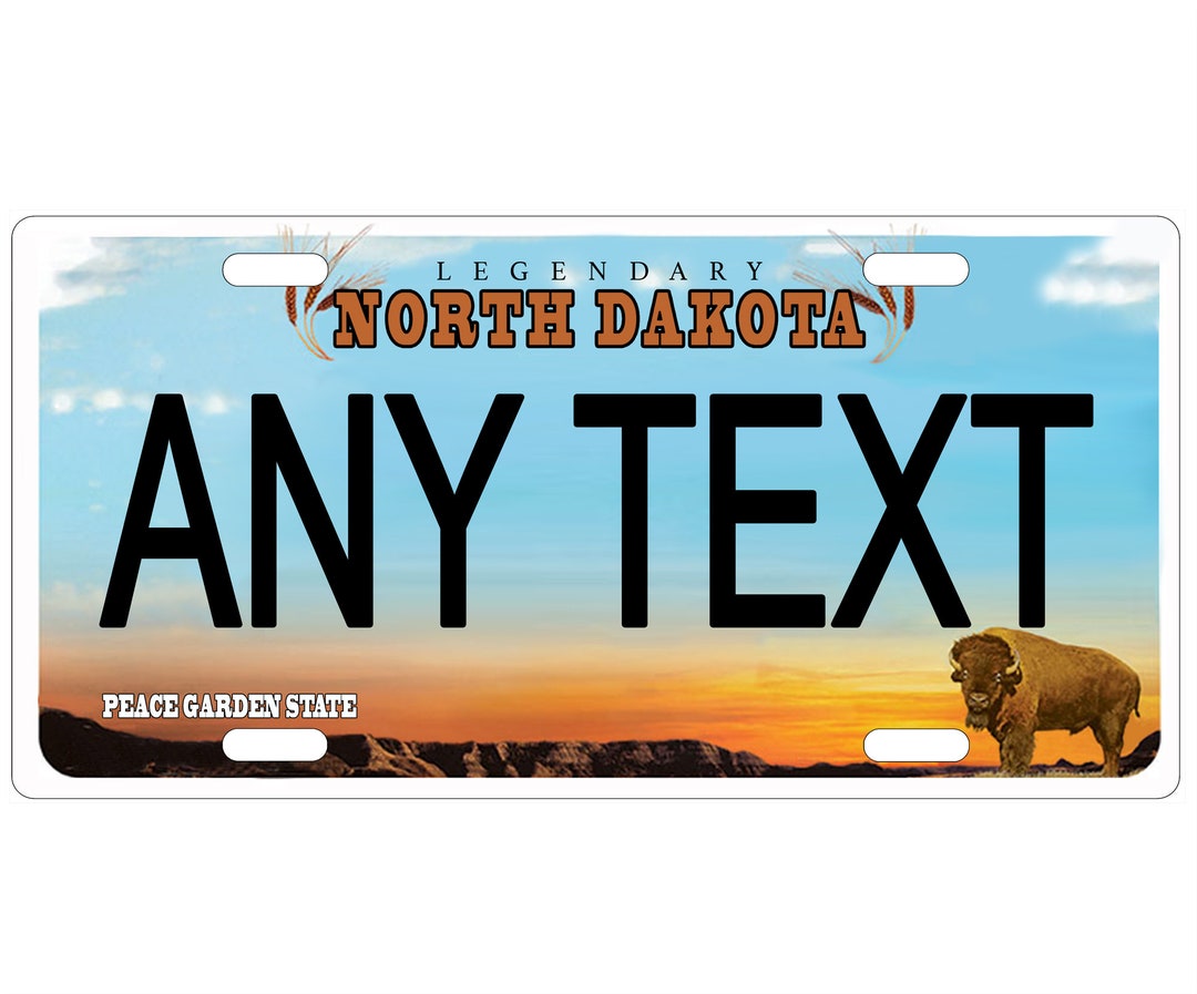 Personalized State License Plate - North Dakota 2016 Novelty Plate ...