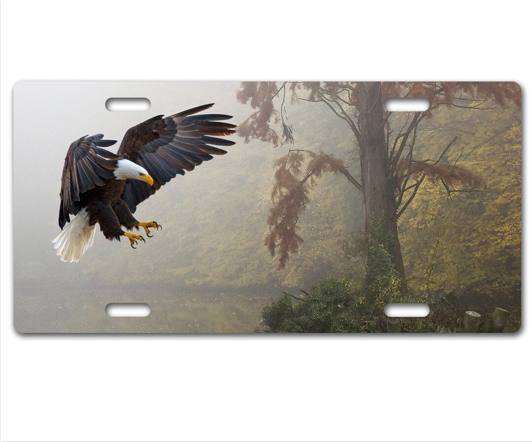 Personalized Standard Size License Plate Bald Eagle With - Etsy