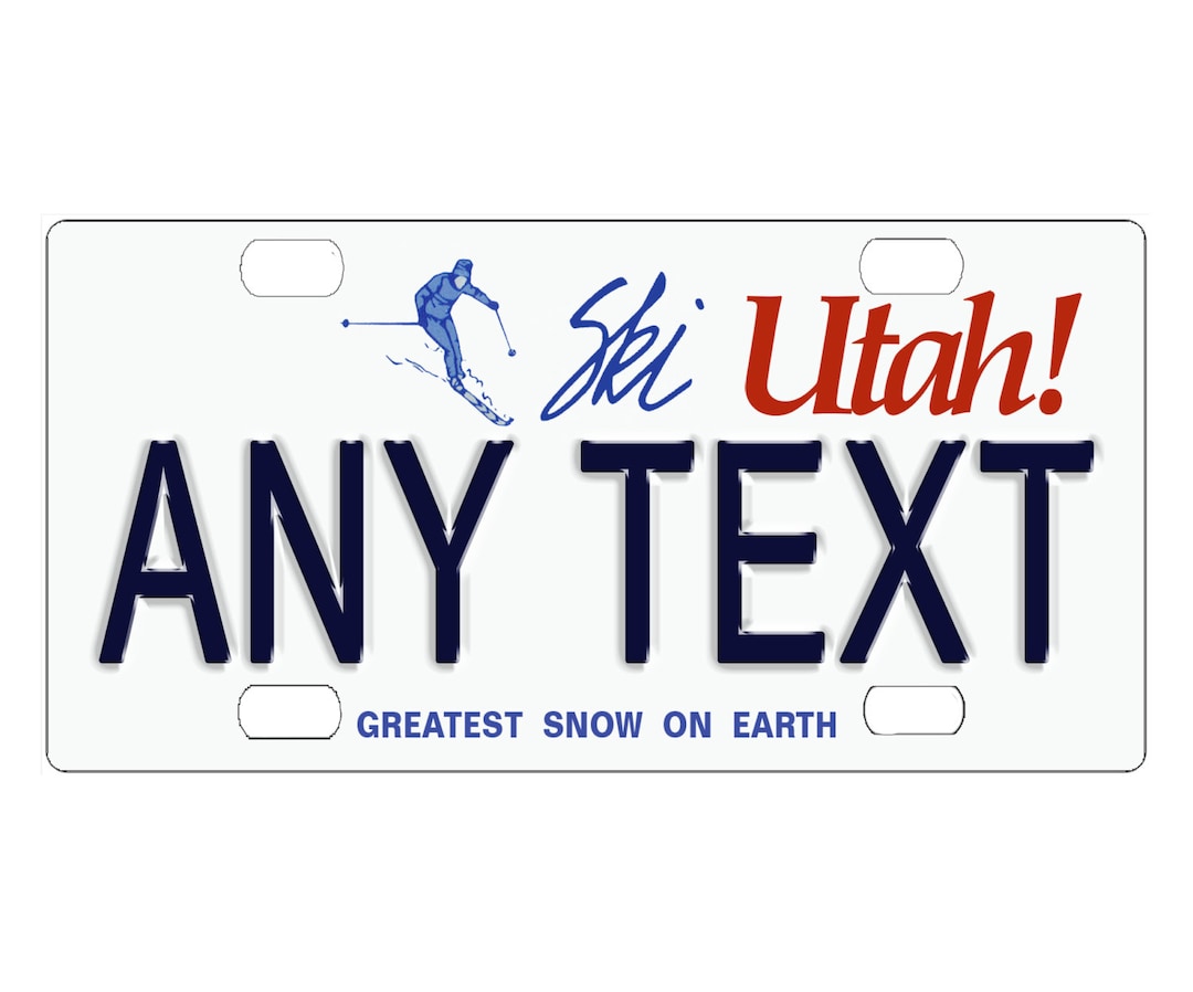 Personalized State License Plate - Utah 1986 Novelty Plate-printed Flat ...