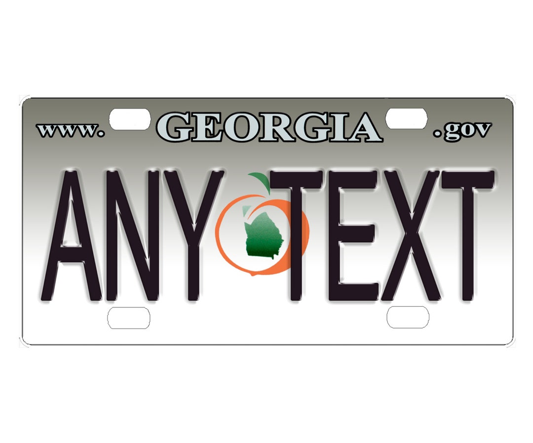 Personalized State License Plate - Georgia Novelty Plate-printed Flat ...