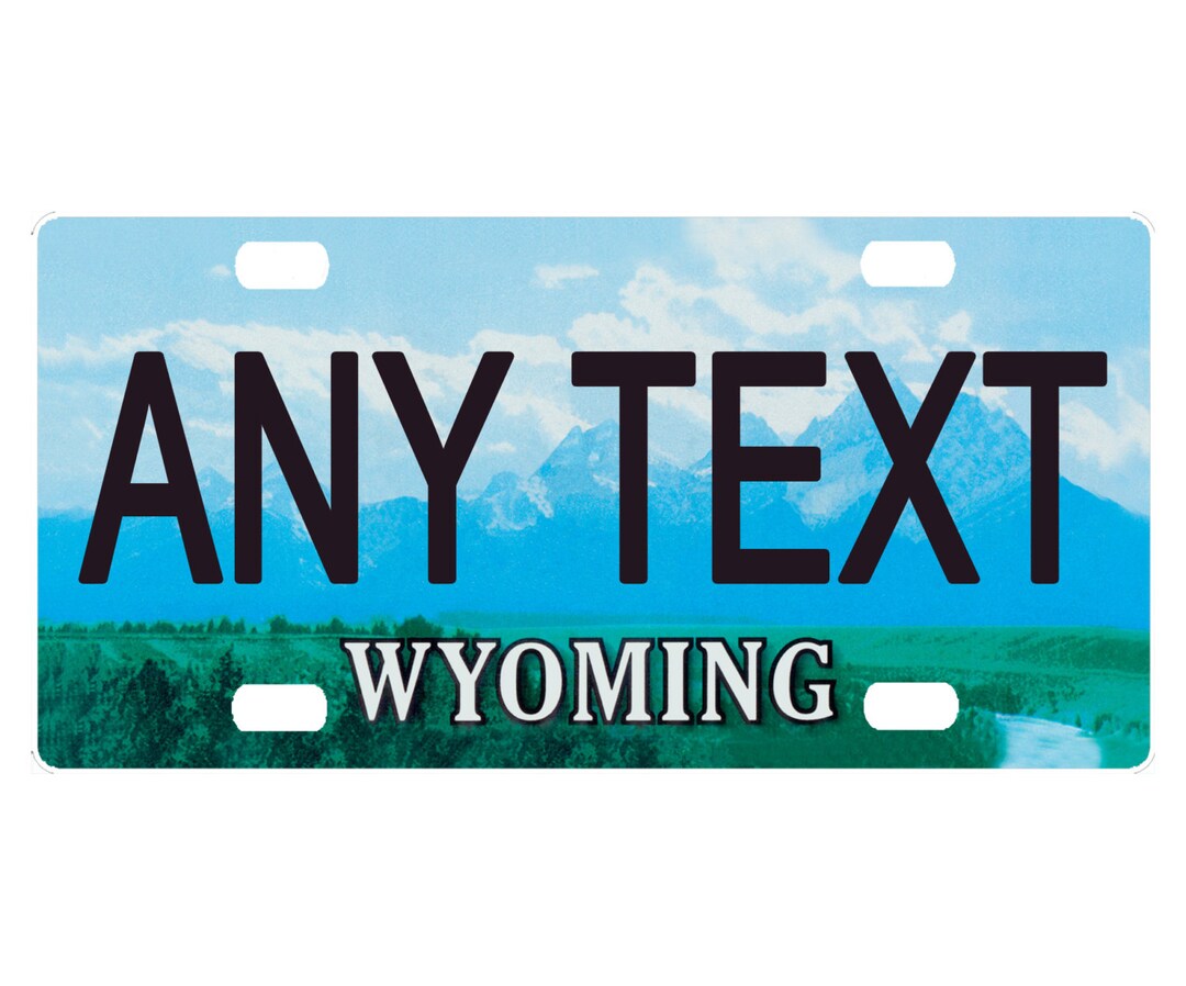 Personalized State License Plate - Wyoming Novelty Plate-printed Flat ...