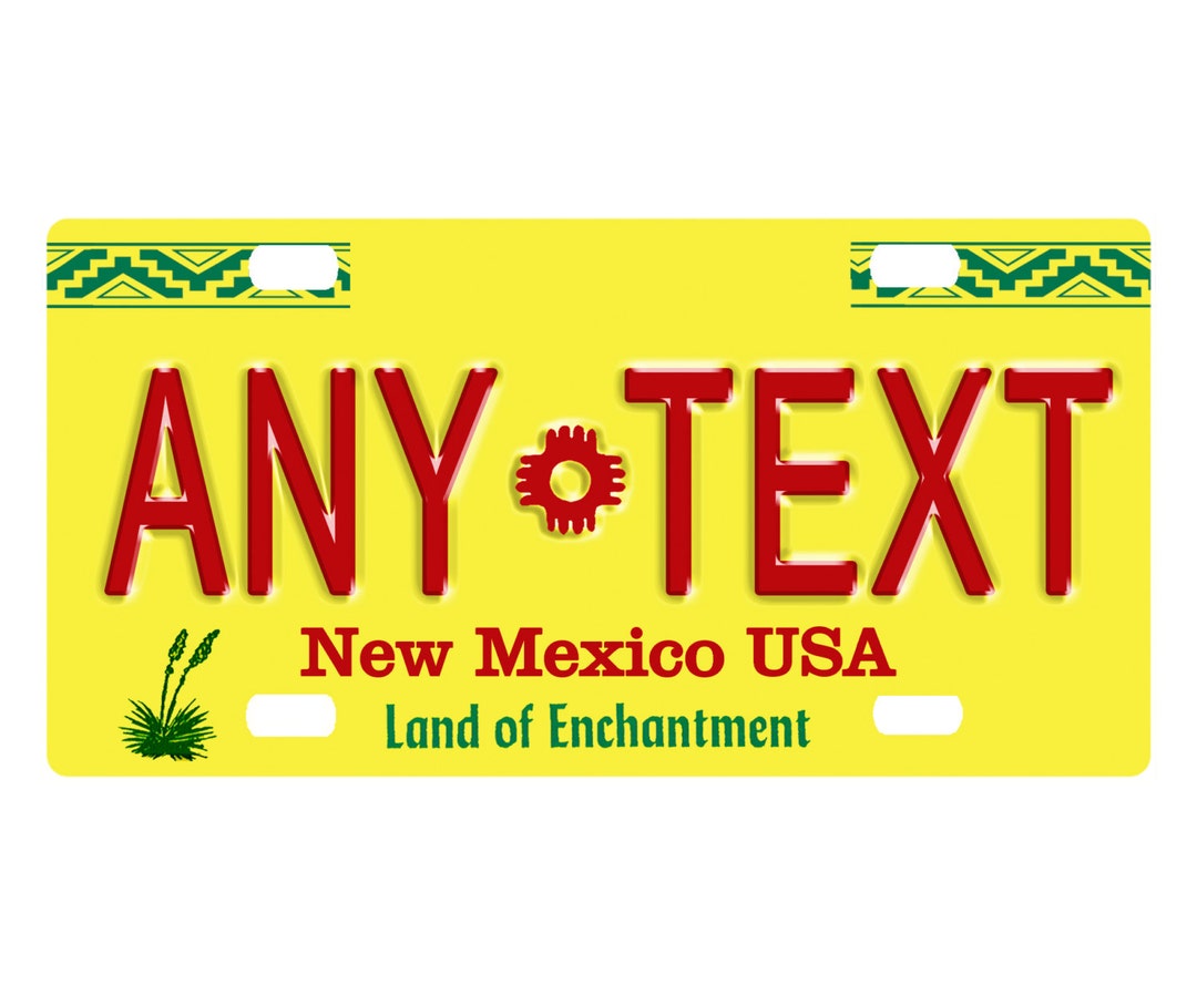 Personalized State License Plate - New Mexico 1991 Novelty Plate ...