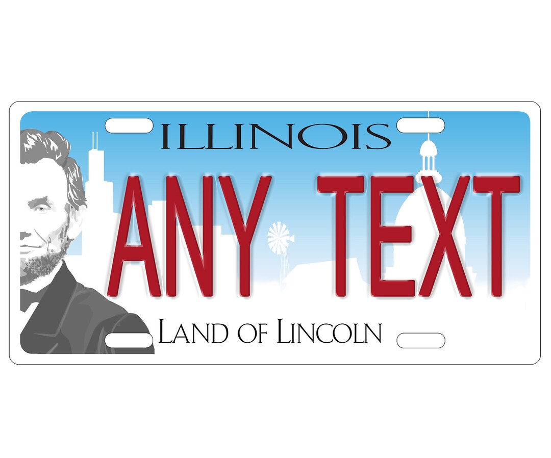 Personalized State License Plate Illinois 2017 Novelty - Etsy Australia