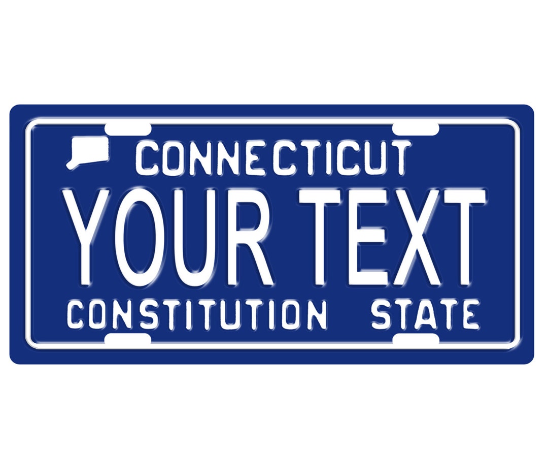 Personalized State License Plate - Connecticut 1989 Novelty Plate ...