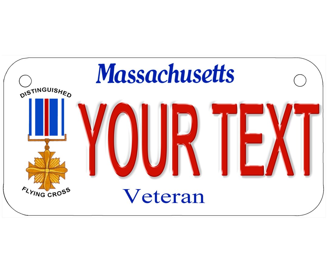 Personalized State License Plate - Massachusetts Flying Cross Novelty ...