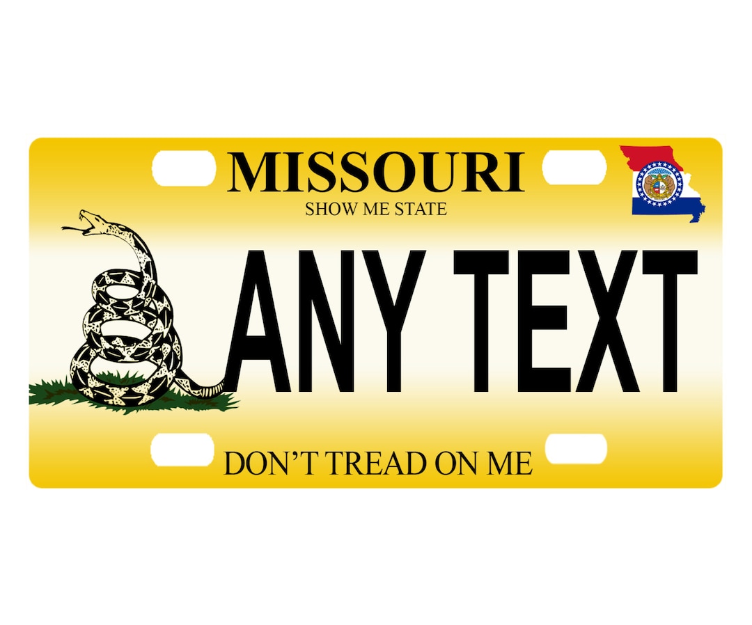 Personalized state license plate-Missouri Don't Tread On - Etsy.de