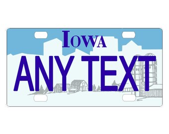 Custom Iowa License Plate - Etsy