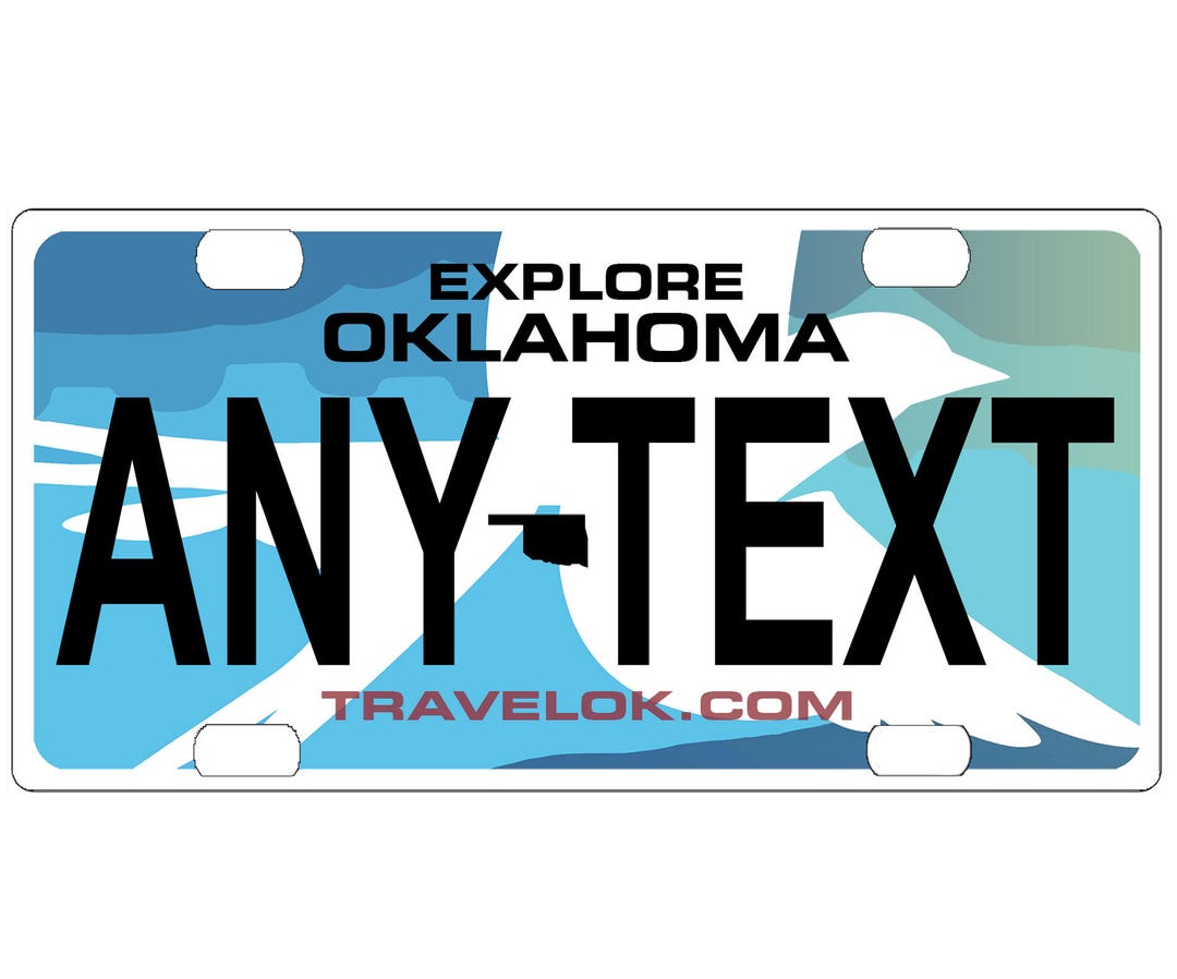 Personalized State License Plate - Explore Oklahoma Novelty Plate ...
