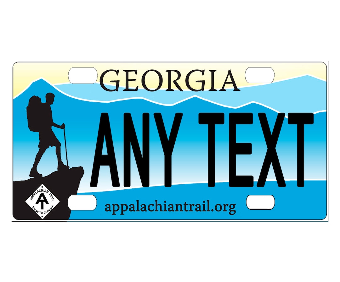Personalized State License Plate - Georgia Appalachian Trail - Novelty ...
