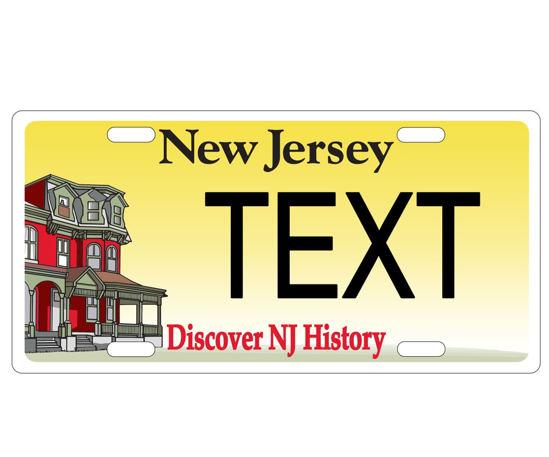Personalized State License Plate - New Jersey Discover History Novelty ...