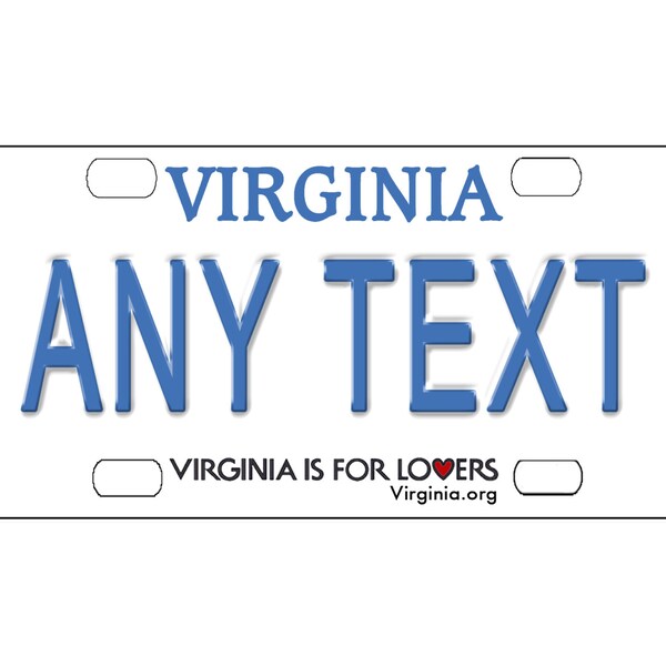 Virginia is for Lovers Custom License Plate - Etsy
