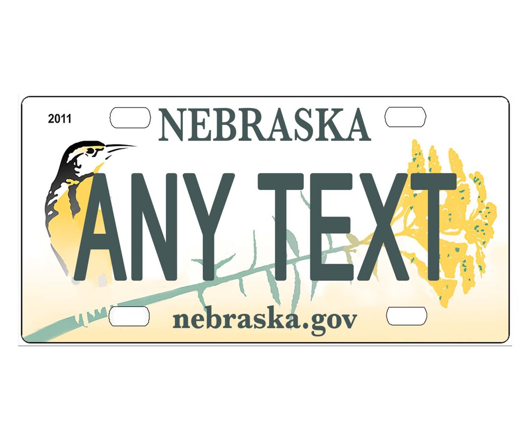 Personalized State License Plate - Nebraska 2011 Free Standard Shipping ...