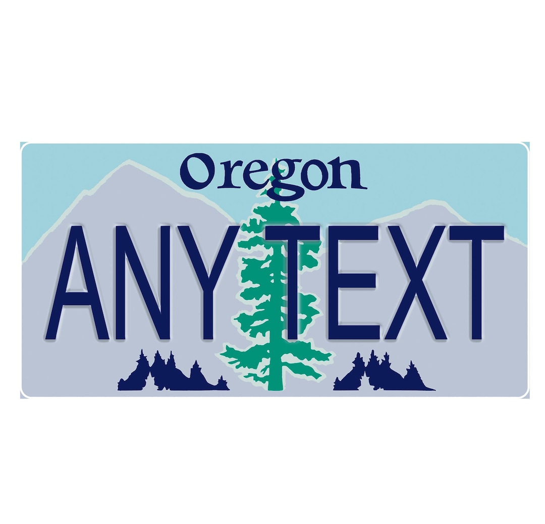 Custom, Full Color Sticker/decal License Plate - Oregon. Three Designs ...