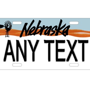 Personalized State License Plate - Nebraska 1 Novelty Plate-printed ...