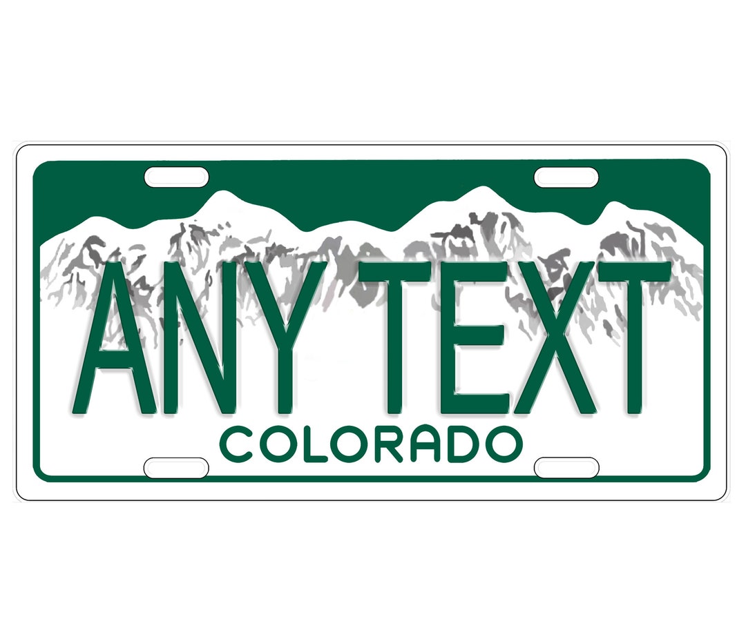 Personalized State License Plate - Colorado Novelty Plate-printed Flat ...