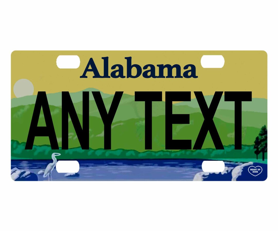 Personalized State License Plate - Alabama 2014 Novelty Plate-printed ...
