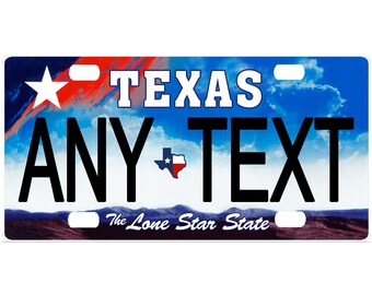 Texas Custom Plate | Etsy