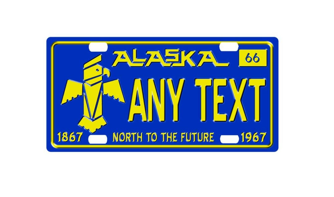 Personalized State License Plate - Alaska 1966 Novelty Plate-printed ...