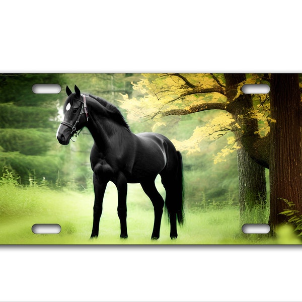 Black Horse License Plates - Etsy